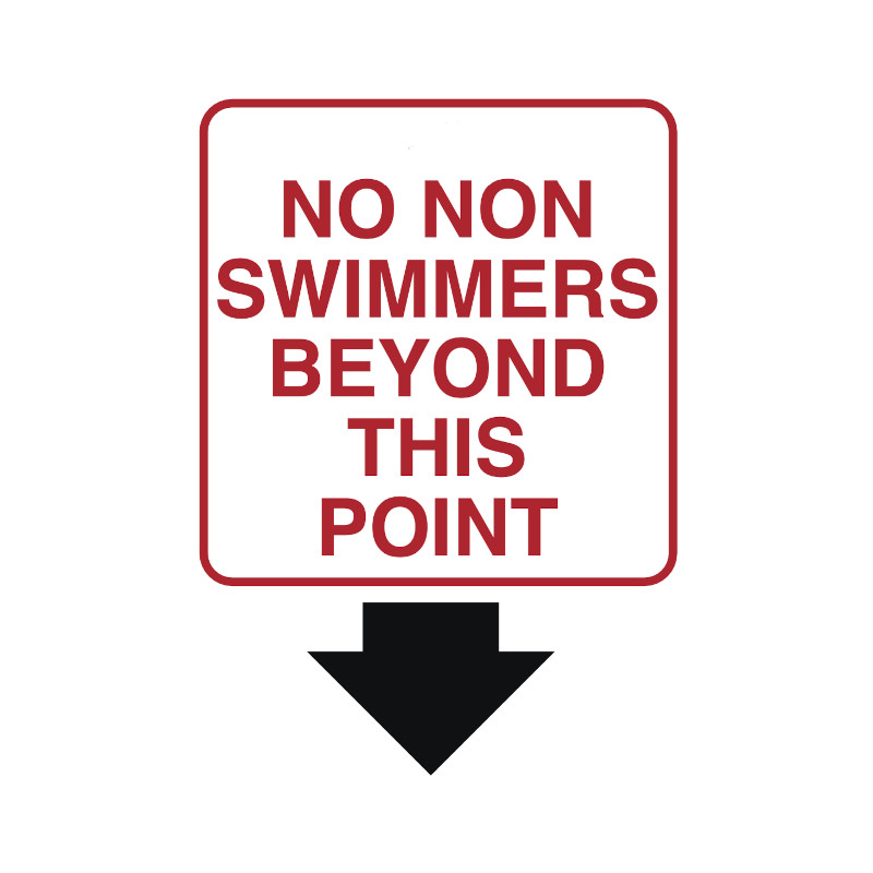 No Non Swimmers Beyond This Point Sign - APG Leisure
