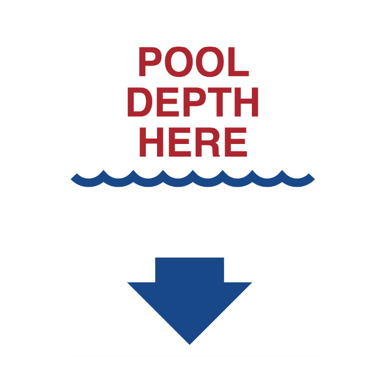Pool Depth Here Sign - APG Leisure